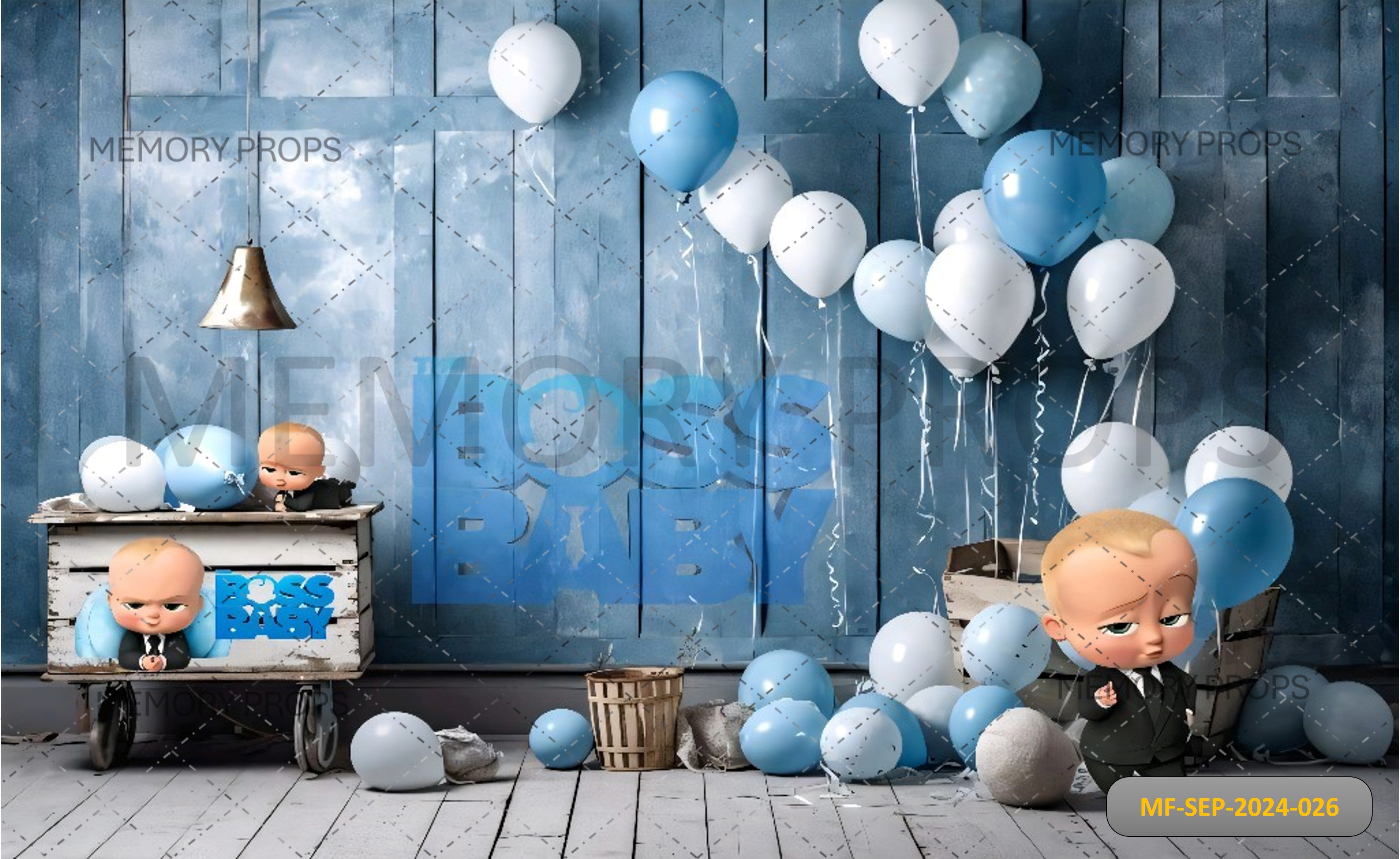 Cool Baby Boss Theme - Printed Backdrops