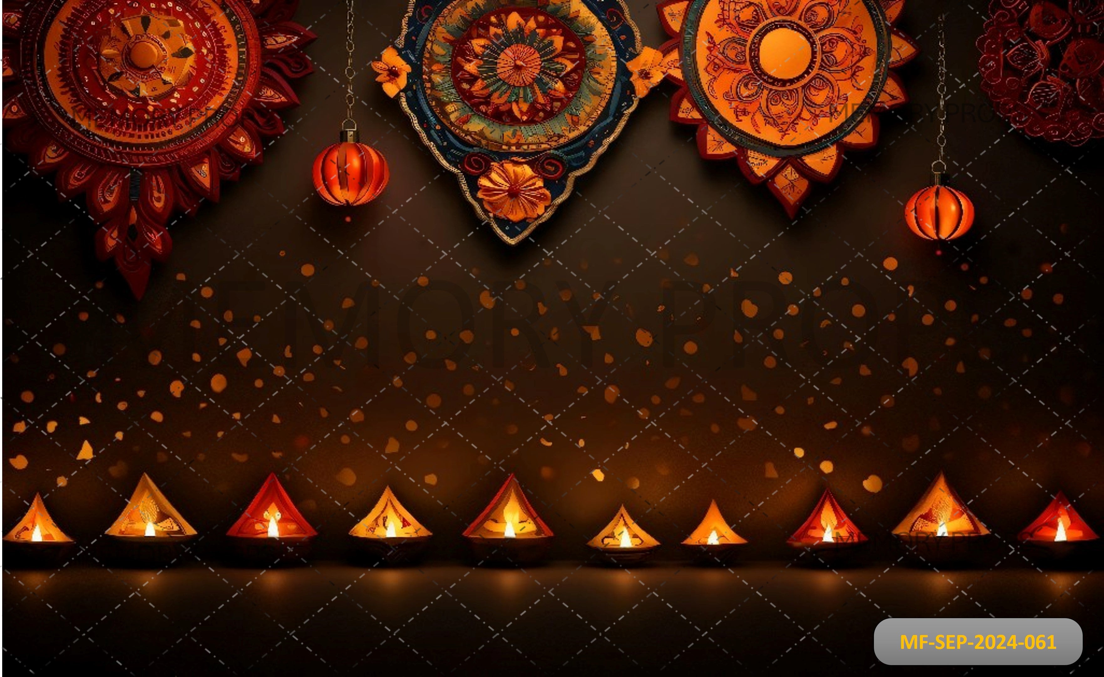 Festival Theme Wall Hangings Diwali Printed Backdrops