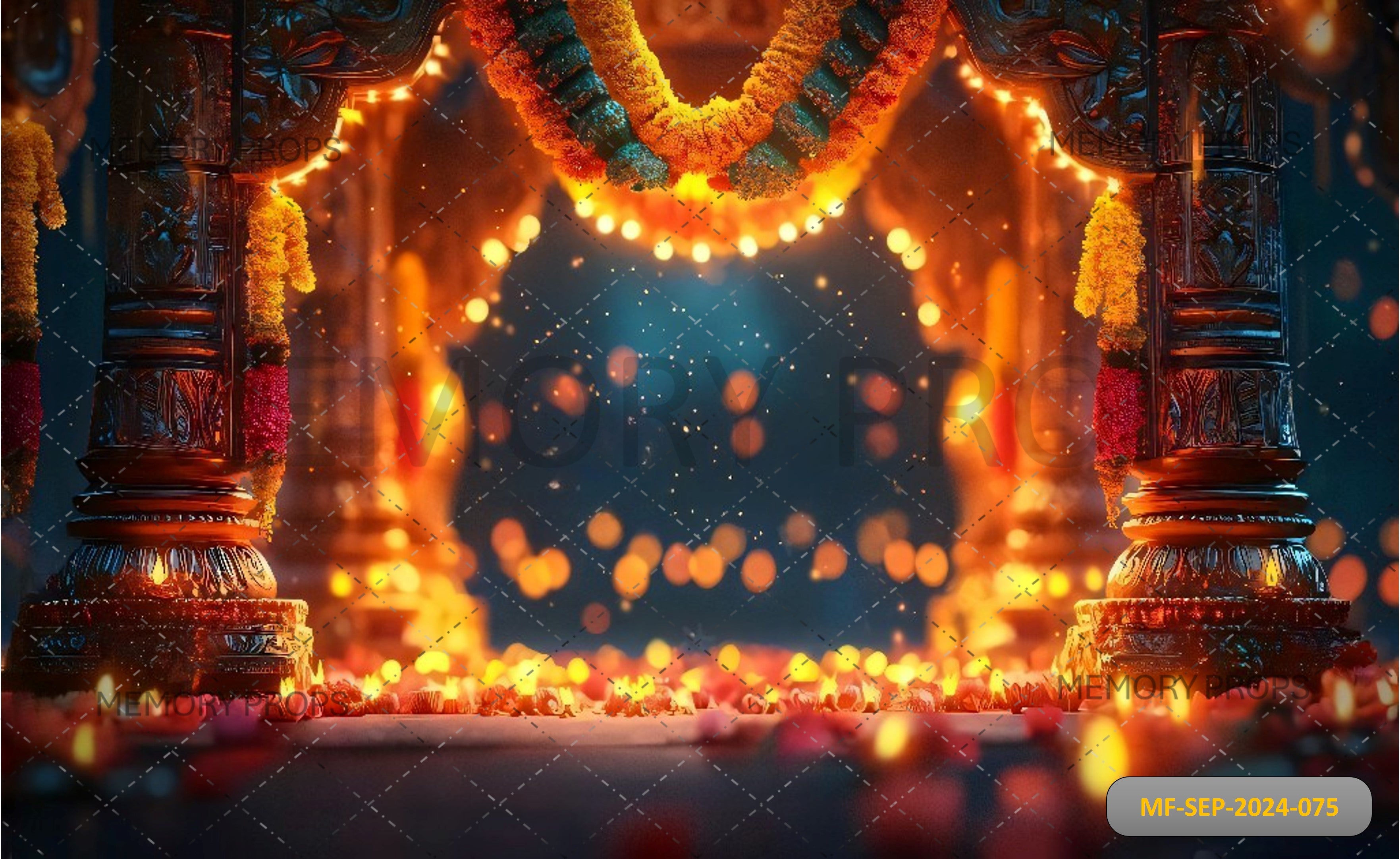 Dazzling Diwali Printed Backdrop
