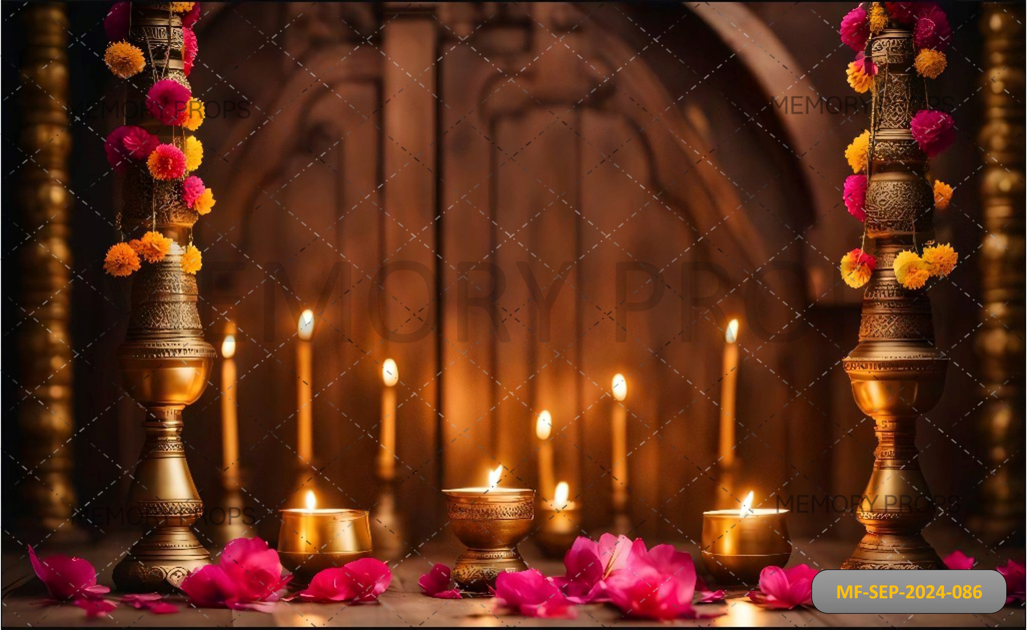 Diwali With Diya And Candle Decoration Printed Backdrops – MEMORY P-DROPS