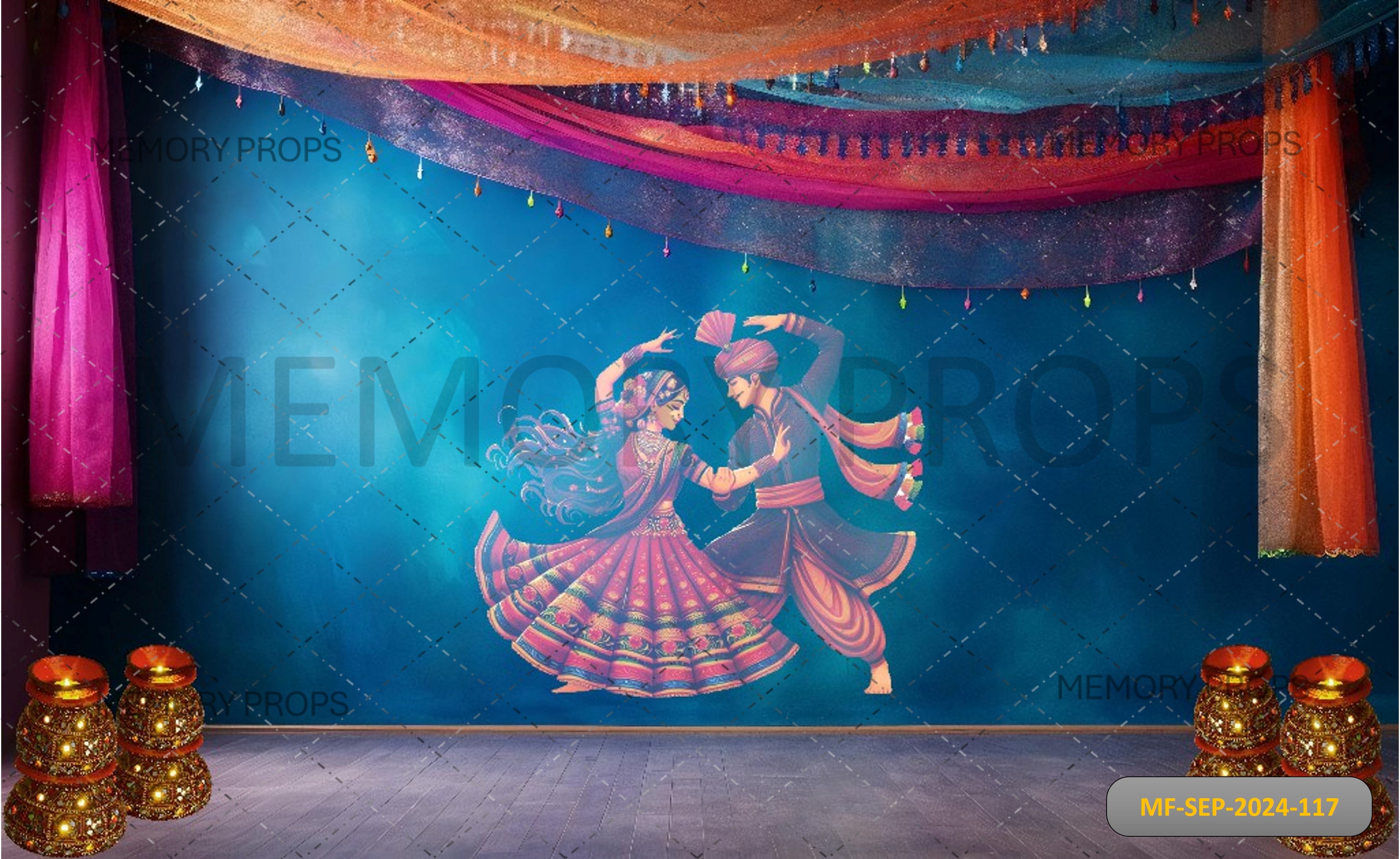 Navratri Dandiya Night Printed Backdrops