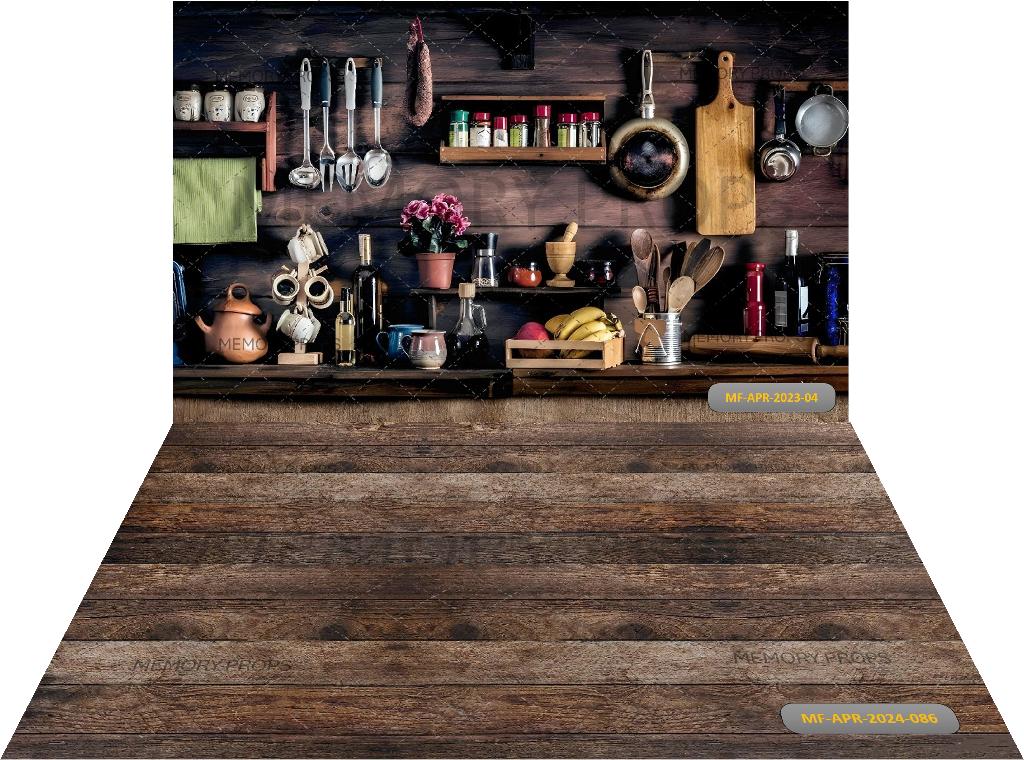 Kitchen Utensils Equipment Wood Planks backdrops