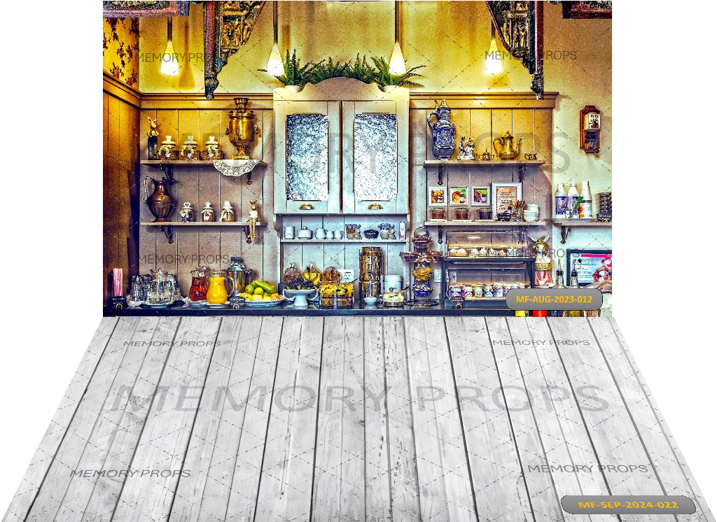 Kitchen Theme White Wooden Backdrops