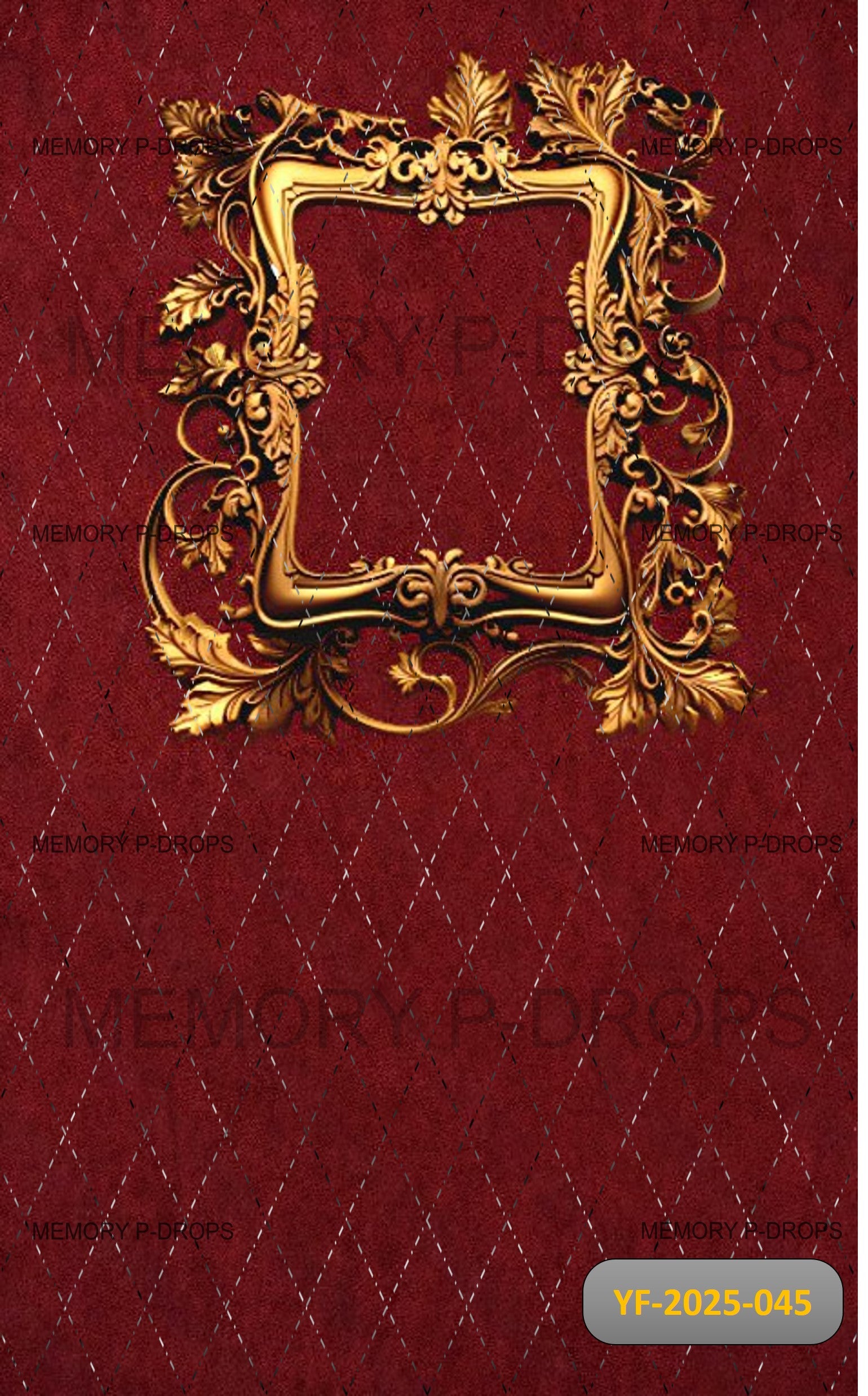 Exquisite Filigree Photo Frame Printed Backdrop