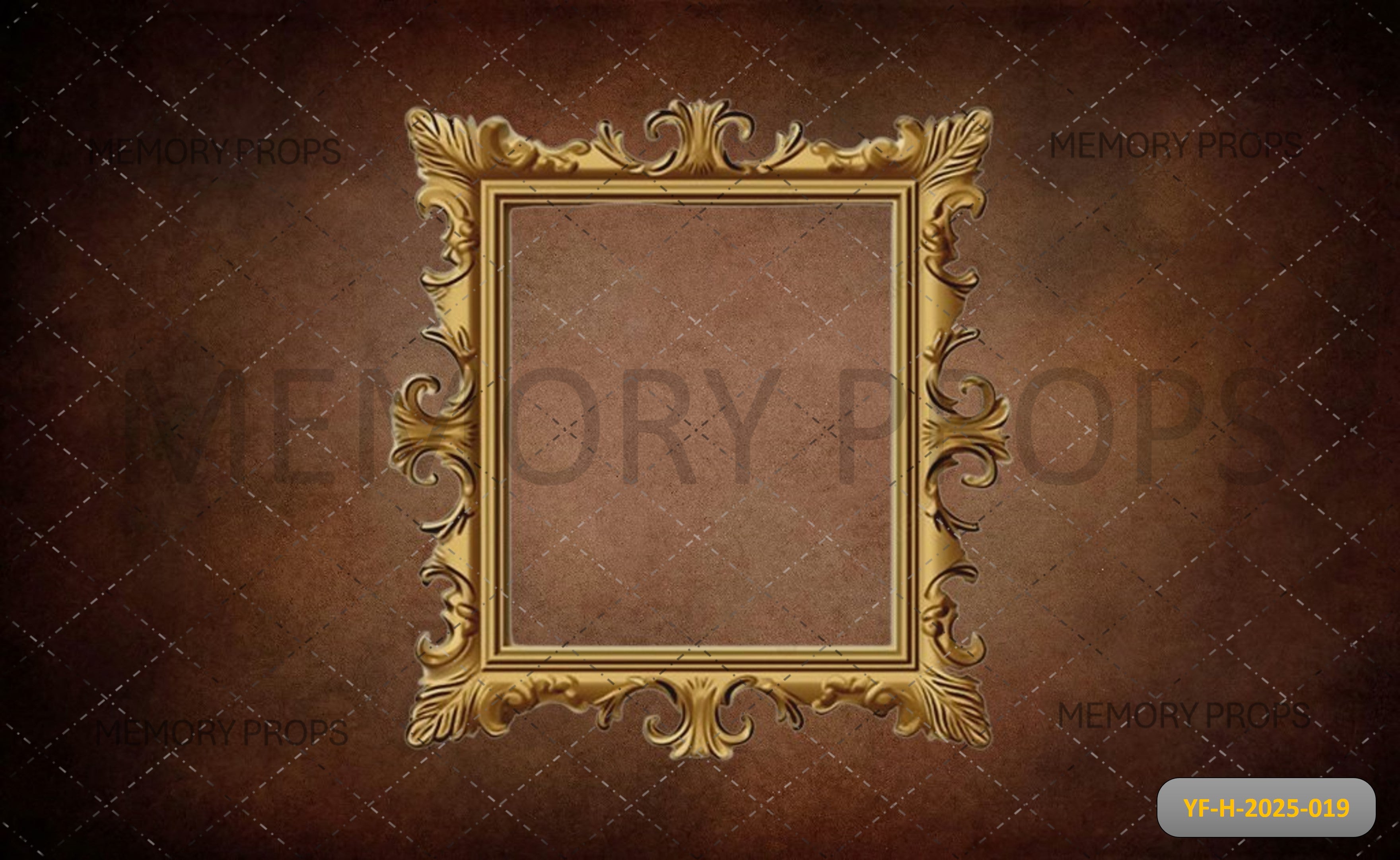 Renaissance Style Photo Frame Printed Backdrop